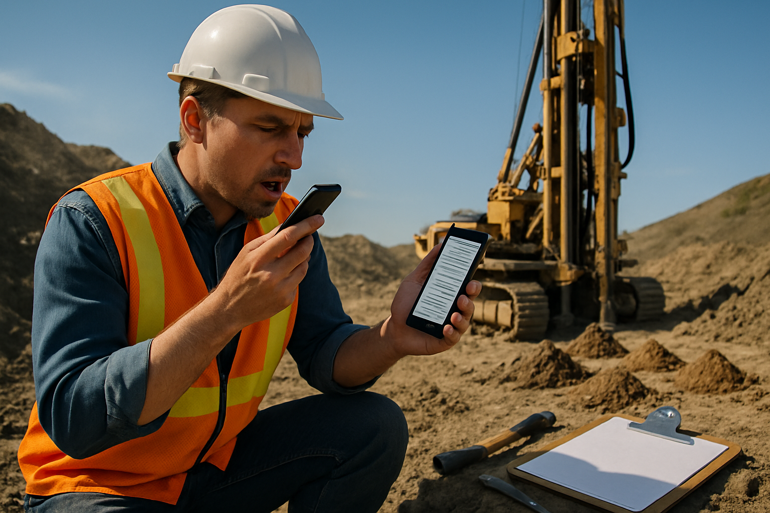 AI Voice Dictation for Geotechnical and CMT Field Data Collection | Aldoa